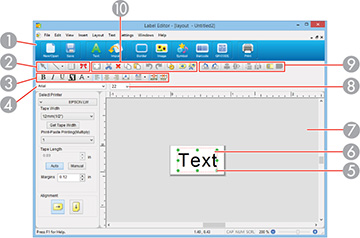 Label Editor Main Window