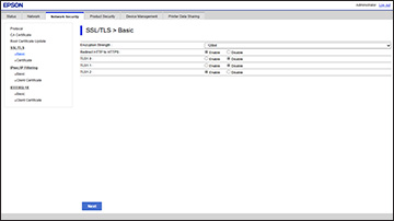 Configuring SSL TLS Settings