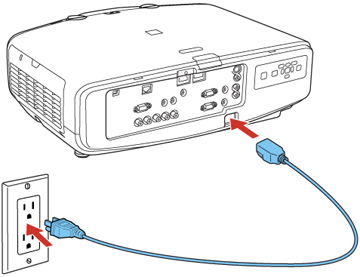 Turning On the Projector