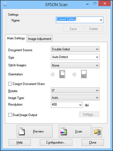Scanning with Epson Scan