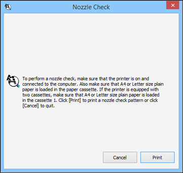 Checking the Nozzles Using a Computer Utility