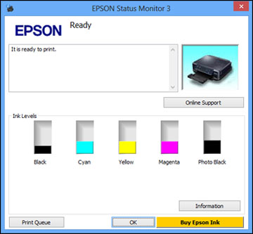 Checking Cartridge Status with Windows