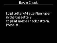 Checking the Nozzles Using the Product Control Panel