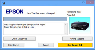 Checking Print Status - Windows