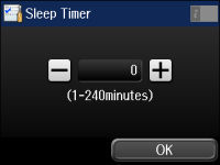Changing the Sleep Timer Settings