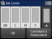 Checking Cartridge Status on the LCD Screen