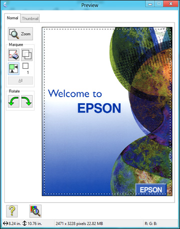 Selecting a Scan Area - Office Mode