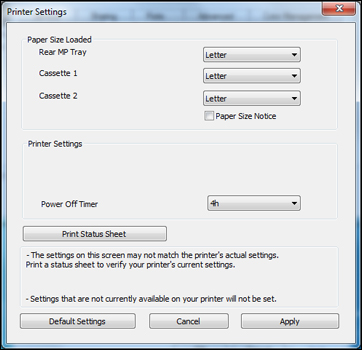 Changing the Power Off Timer Setting - Windows