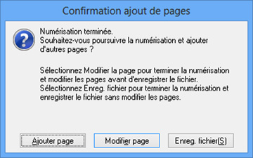 Réglage des paramètres de fichier numérisé