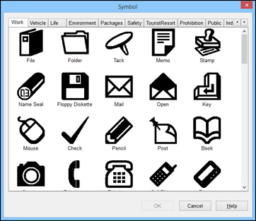 Inserting Symbols in Label Editor