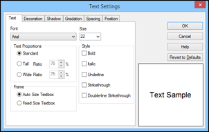 Editing Text Design in Label Editor