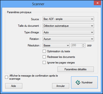 Numérisation à l'aide de Document Capture Pro