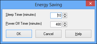 Changing the Power Off and Sleep Timer Settings