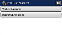 Aligning the Print Head Using the Product Control Panel