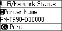 Printing a Network Status Sheet