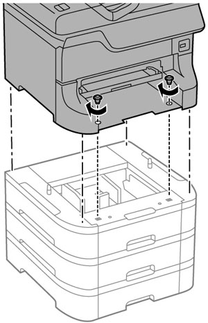 Installing the Optional Paper Cassette Units
