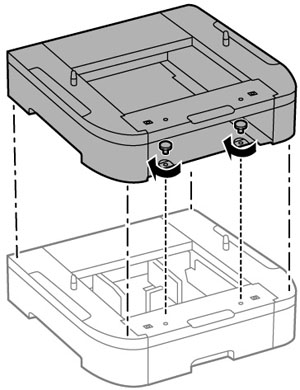 Installing the Optional Paper Cassette Units