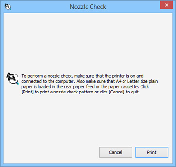 Checking the Nozzles Using a Computer Utility