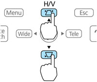 Correcting Image Shape with the Keystone Buttons