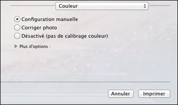 Gestion des couleurs - OS X