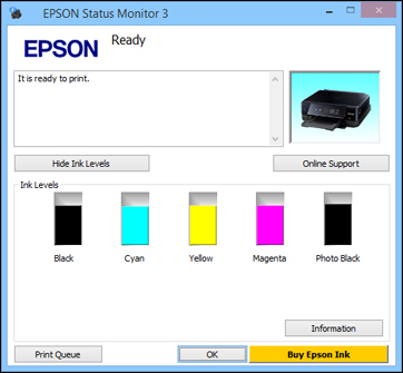 Checking Cartridge Status with Windows