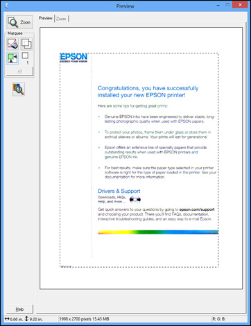 Selecting a Scan Area - Office Mode