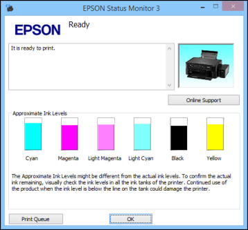 Checking Ink Levels with Windows