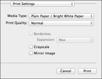 Selecting Basic Print Settings - Mac