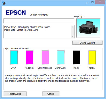 Checking Print Status - Windows