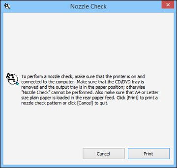Checking the Nozzles Using a Computer Utility
