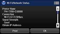 Printing a Network Status Sheet