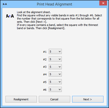 Aligning the Print Head Using a Computer Utility