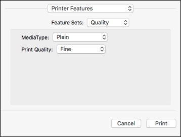 Selecting Basic Print Settings - PostScript Printer Software - OS X