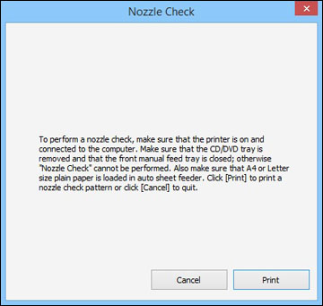 Checking the Nozzles Using a Computer Utility