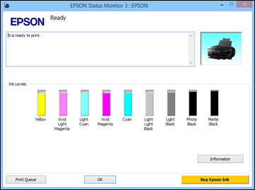 Checking Cartridge Status with Windows