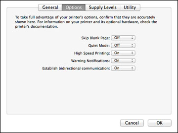 Selecting Printing Preferences - Mac