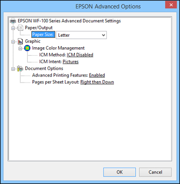 Selecting Print Settings - Windows Basic Driver