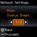 Printing a Network Status Sheet