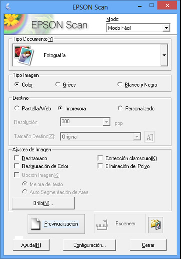 Cómo escanear en Modo Fácil