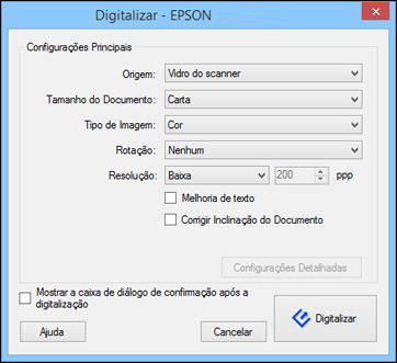 Digitalização com Document Capture Pro ou Document Capture