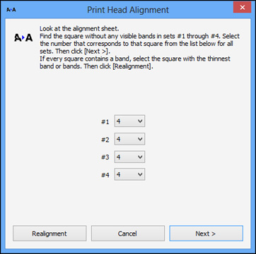 Aligning the Print Head Using a Computer Utility
