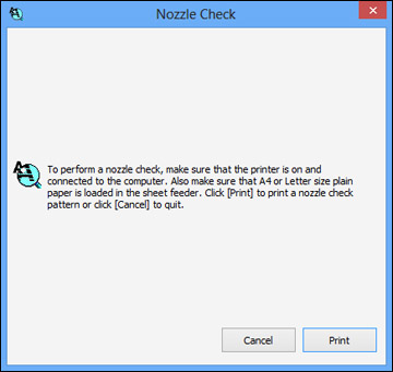 Checking the Nozzles Using a Computer Utility