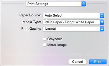 Selecting Basic Print Settings - OS X