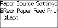 Selecting the Paper Source Settings - Administrator