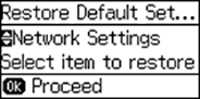 Resetting Control Panel Defaults