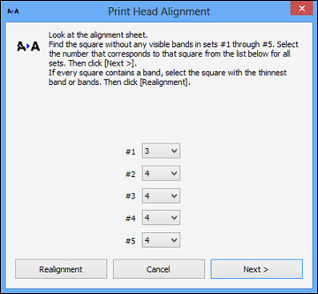 Aligning the Print Head Using a Computer Utility