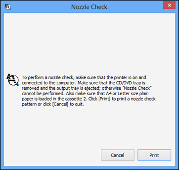 Checking the Nozzles Using a Computer Utility