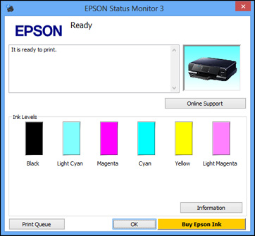 Checking Cartridge Status with Windows