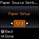 Selecting the Paper Source Settings - Control Panel