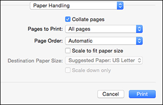 Sizing Printed Images - OS X